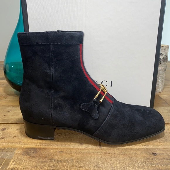 Gucci | Shoes | Gucci Lubbock Gg Horsebit Suede Boots | Poshmark